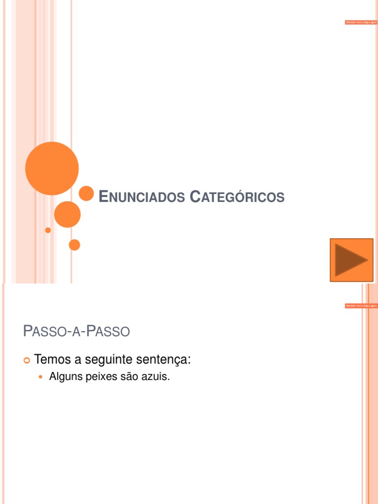 Exemplo Enunciados Categoricos | PDF | Peixes | Lógica