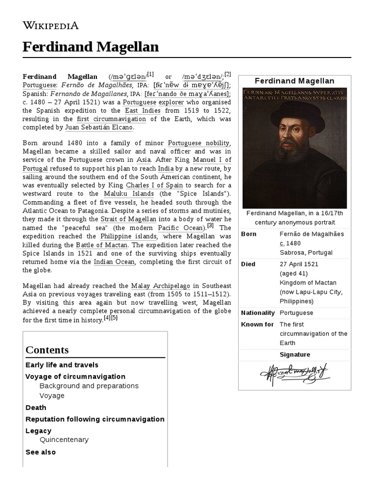 Ferdinand Magellan | PDF | Exploration | Spanish Empire