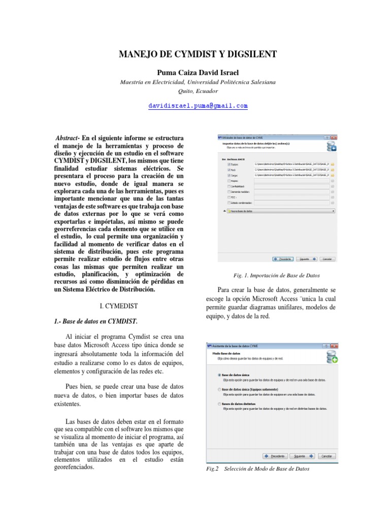 Manejo de CYMDIST y DIGSILENT | PDF | Transformador | Software