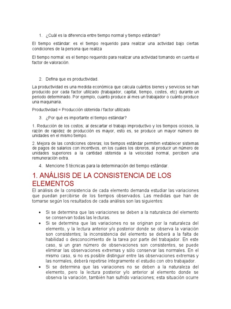 Cuál Es La Diferencia Entre Tiempo Normal y Tiempo Estándar | PDF ...