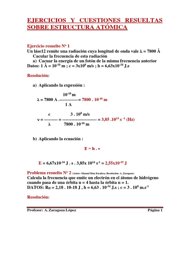 Ejercicios Resueltos Sobre Radiación Electromagnética-2 PDF | PDF ...