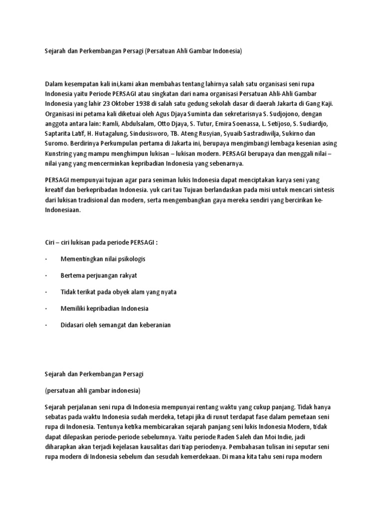 Seni Lukis Periode Persagi | PDF