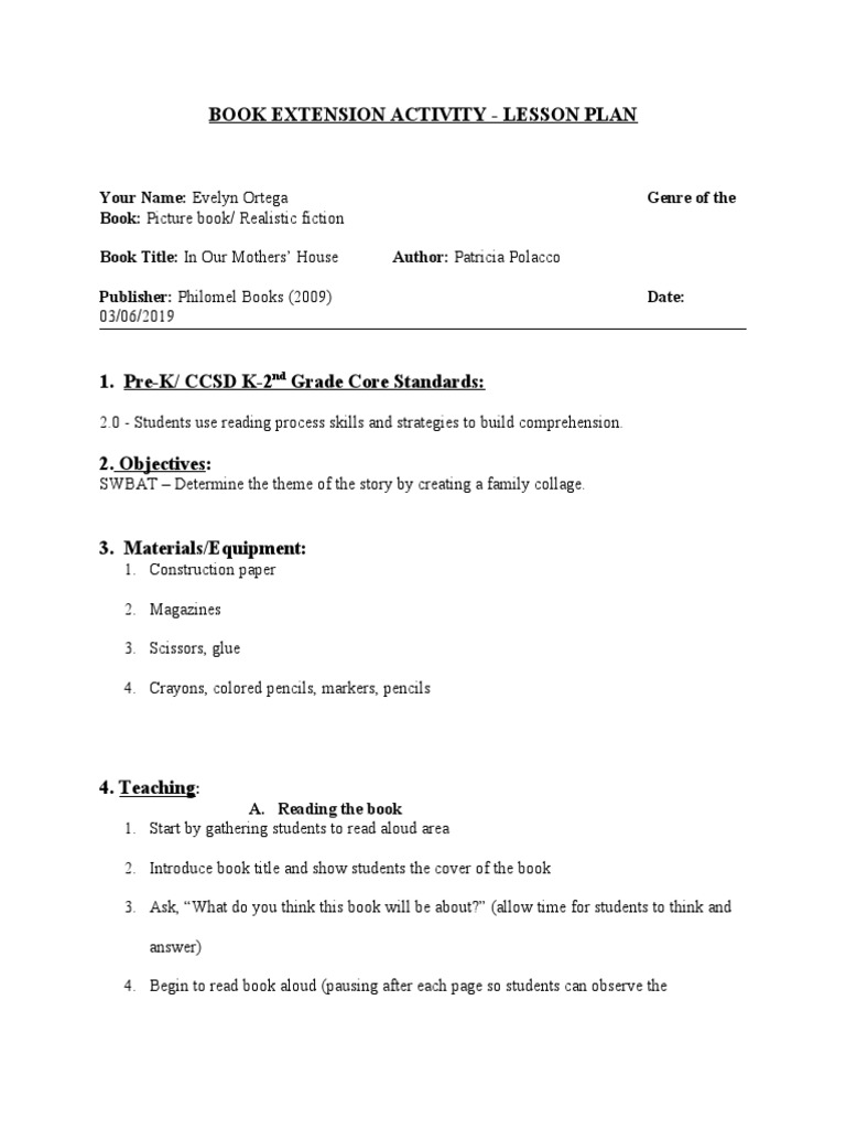 Family Collage Lesson Plan K-2 | PDF