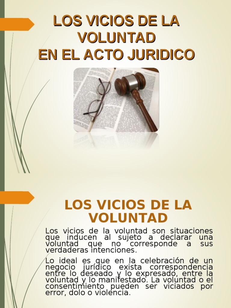 Vicios de La Voluntad Del Acto Juridico | PDF | Intención (Derecho Penal) | Violencia