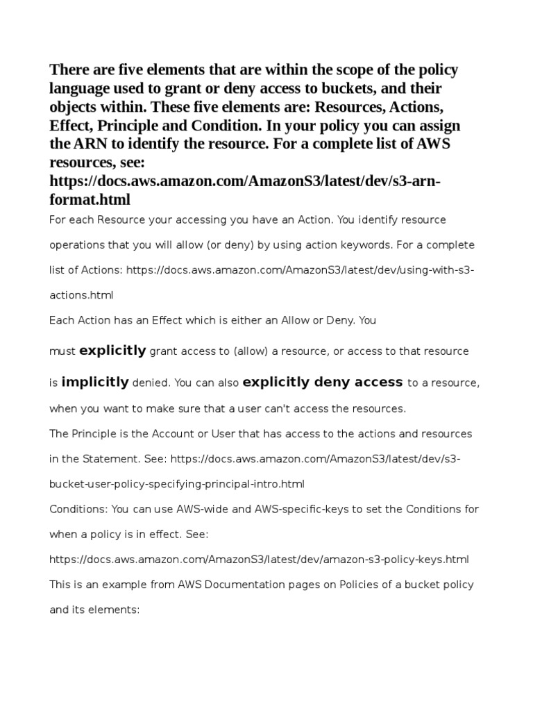 Aws Policy Conditions | PDF