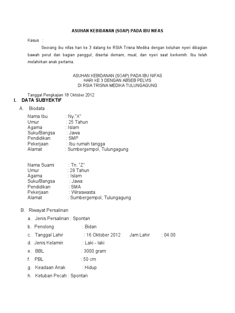 ASUHAN KEBIDANAN Abses Pelvis | PDF | Kesehatan Holistik