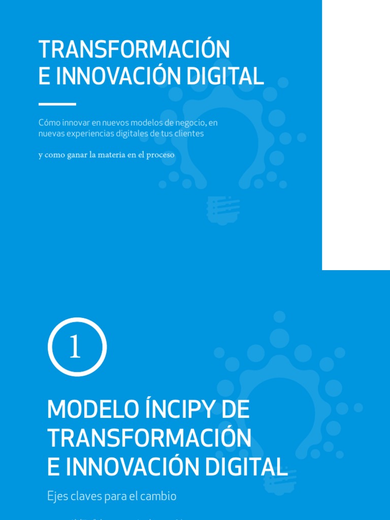 Modelo Incipy de Transformacion Digital PDF | PDF | Bitcoin | Watson (computadora)