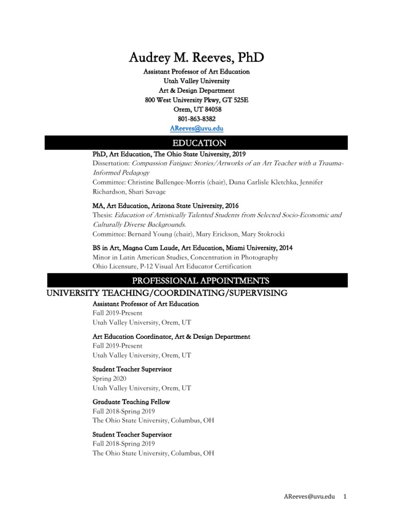 Tenure CV | PDF | Ohio State University | Mentorship