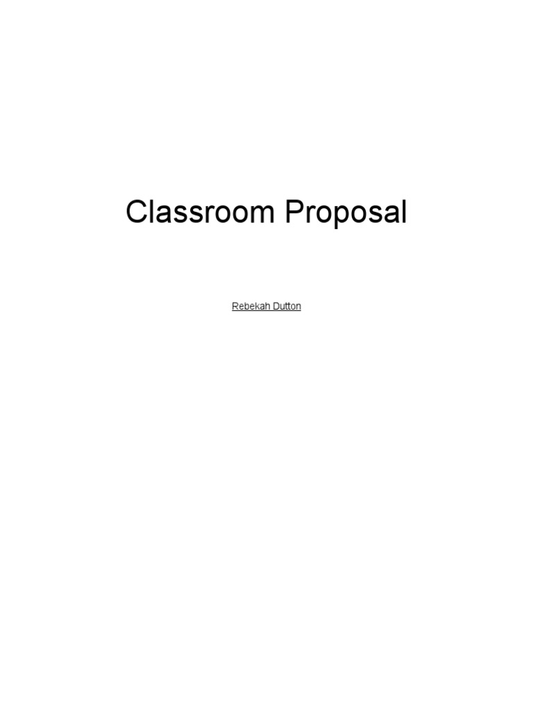 Classroom Proposal | Download Free PDF | Classroom | Cognition