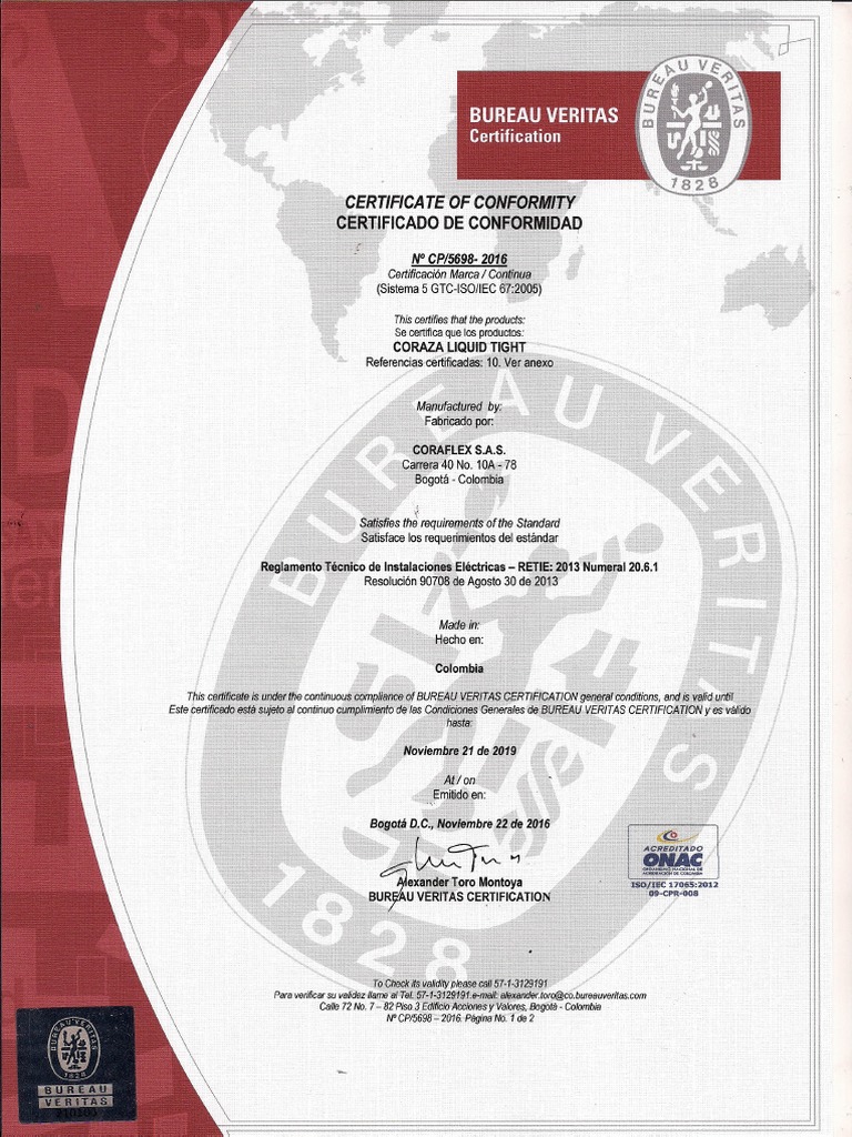 Certificado Retie 2019 PDF | PDF