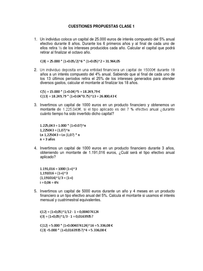 Ejercicios de Repaso PDF | PDF | Servicios financieros | Economias