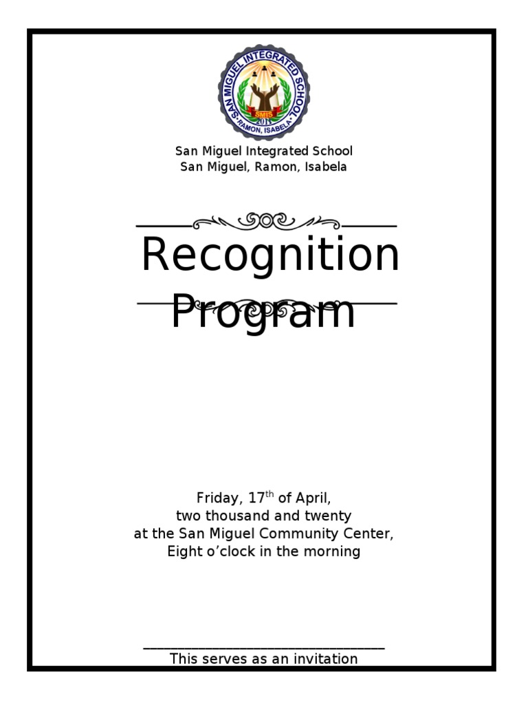 San Miguel School Recognition Program | PDF