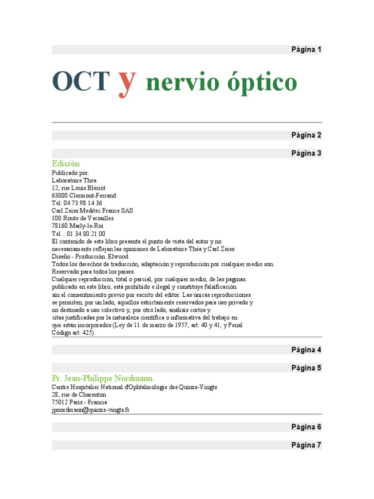 OCT y Nervio Óptico | PDF | Ojo humano | Glaucoma