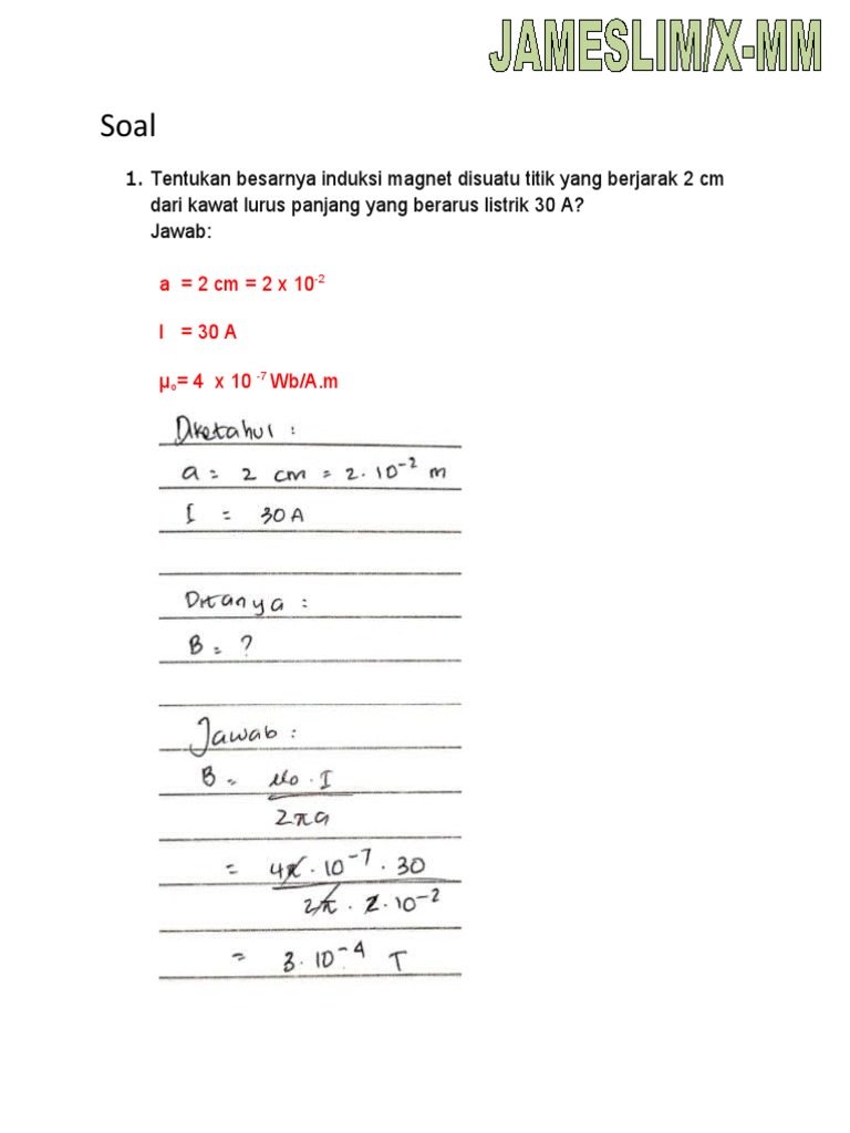 Soal Medan Magnet James X-MM | PDF