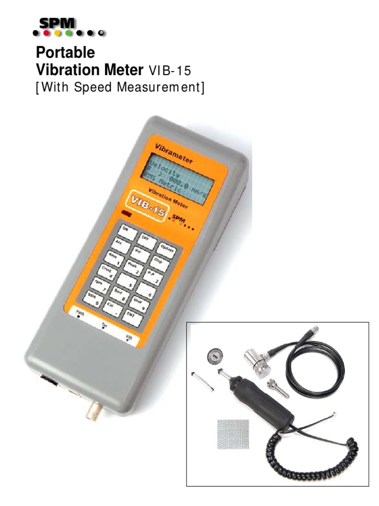SPM Make Portable Vib 15 PDF | PDF | Hertz | Accelerometer
