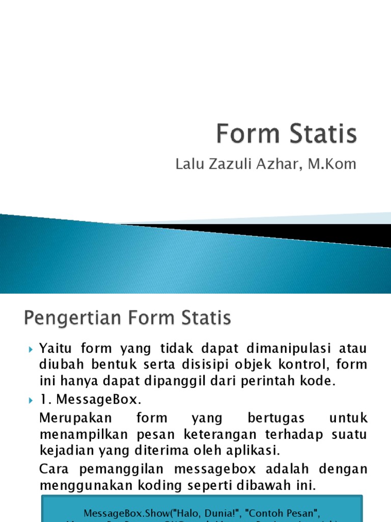 Form Statis | PDF