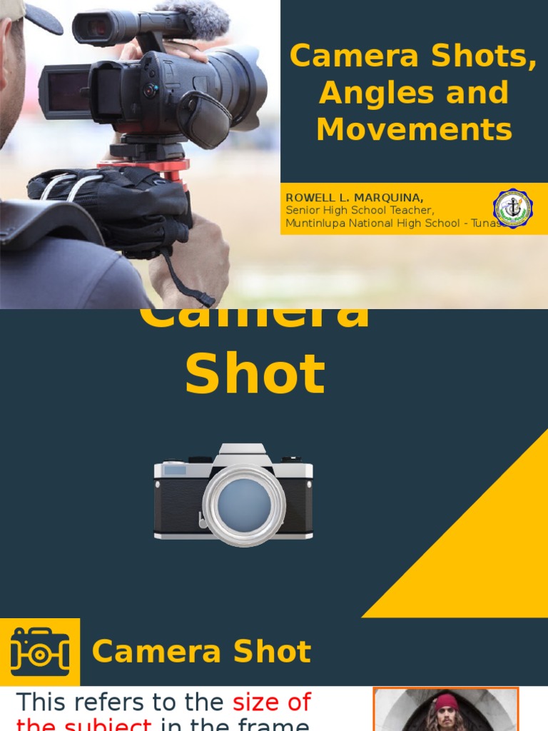 Camera Shots, Angles, and Movements Guide | PDF | Tripod (Photography ...