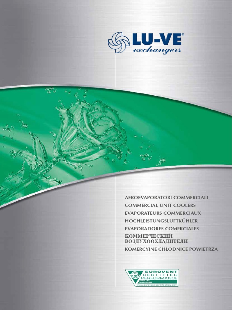 LU VE Group Commercial Coolers PDF | PDF | Branches Of Thermodynamics ...