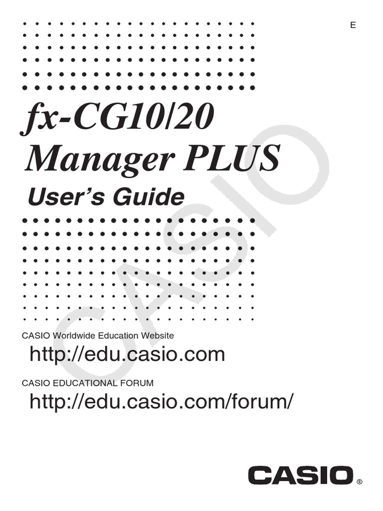 fx-CG10 20 Manager PLUS E PDF | PDF | Microsoft Windows | Icon (Computing)