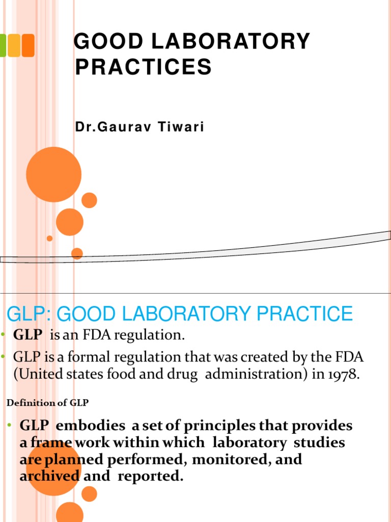 Notes 1 For 25-03 Good Laboratory Practices PDF | PDF | Business