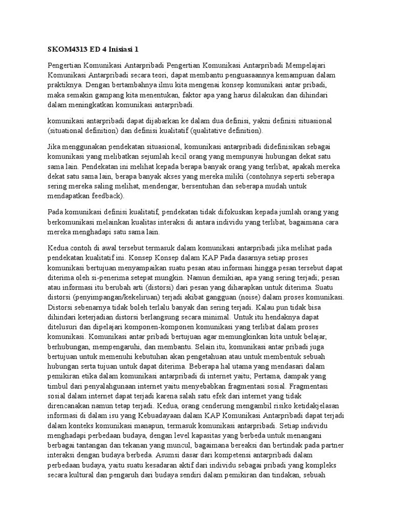 SKOM4313 ED 4 Inisiasi 1 | PDF