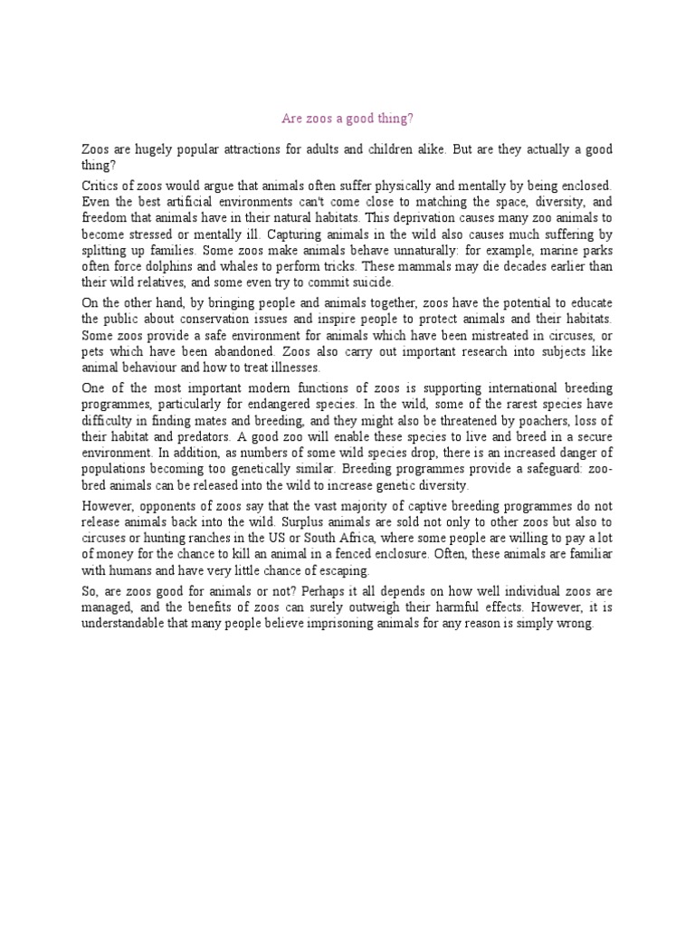 Are Zoos Good or Bad? Exploring the Complex Debate Around Zoos and ...