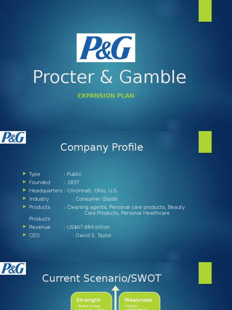 Procter & Gamble: Expansion Plan | PDF | The United States | Retail