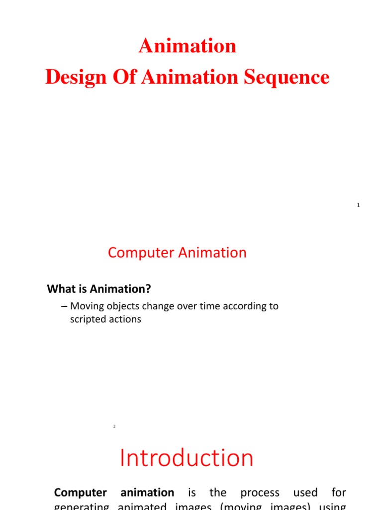Animation Design of Animation Sequence | PDF | Animation | Computer ...
