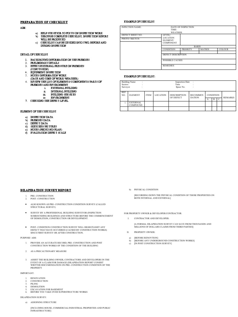 Preparation of Checklist | PDF | Cost | Business