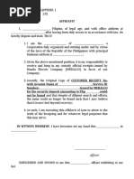 Affidavit of Late Filing of SALN SCBD | PDF