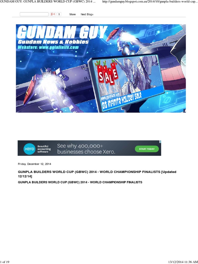 GBWC 2014 Finalists | PDF | Anime Companies | Physical Models