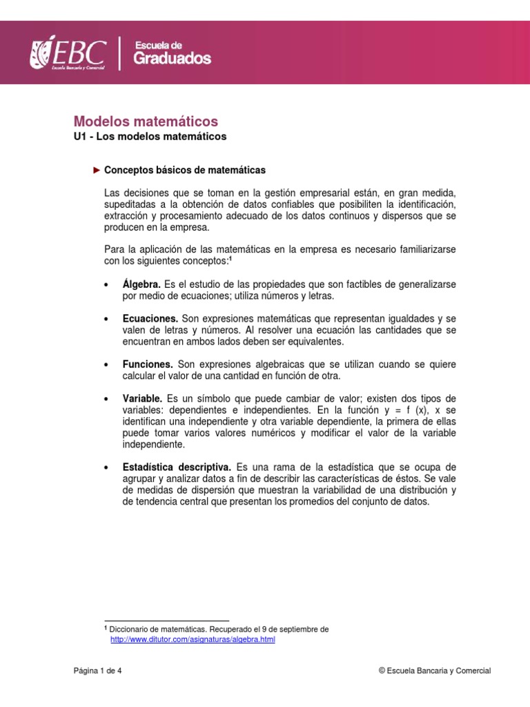Introduccion A Modelos Matematicos | PDF | Función (Matemáticas ...