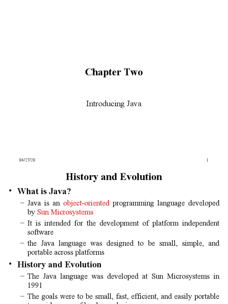 Chapter Two: Introducing Java | PDF | Java Virtual Machine | Java (Programming Language)
