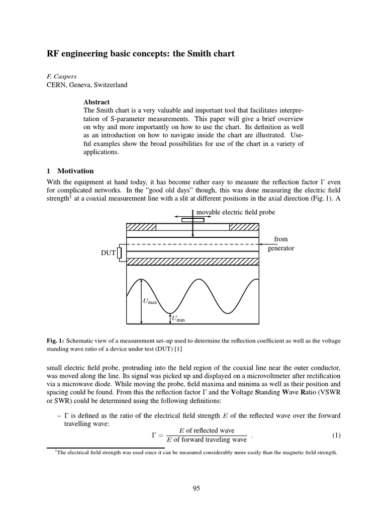 RF Engineering Basic Concepts: The Smith Chart: F. Caspers | PDF | Telecommunications ...