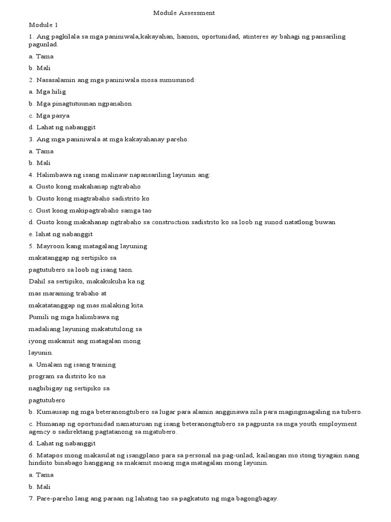 Module Assessment | PDF