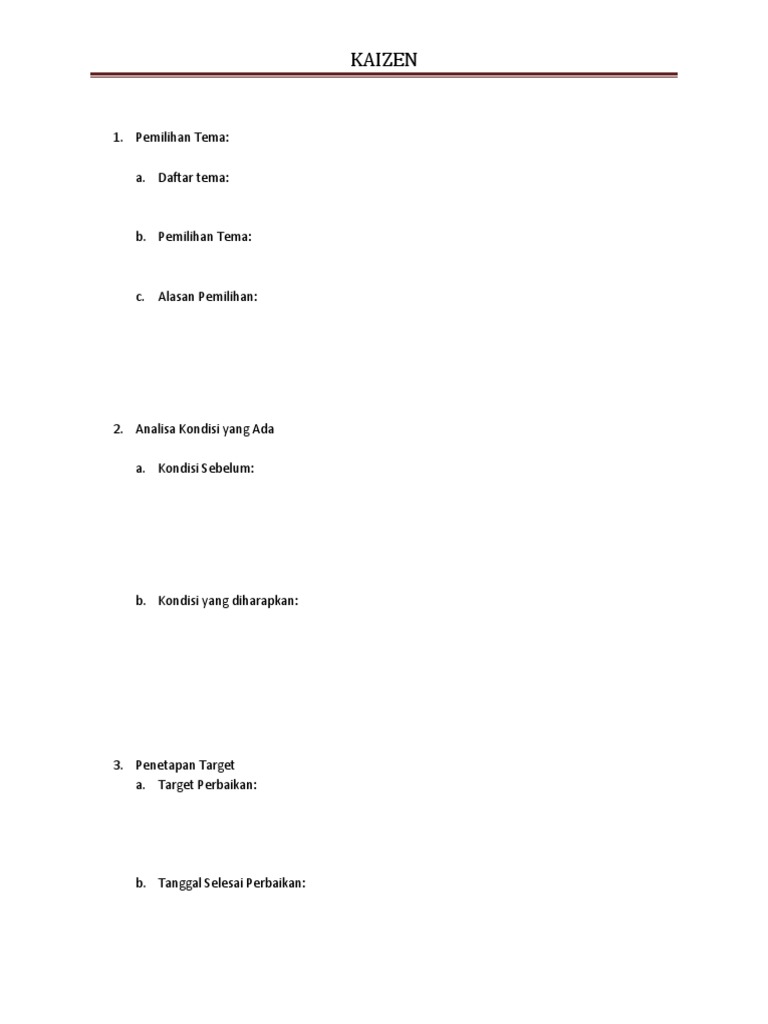 Pemilihan Kaizen | PDF