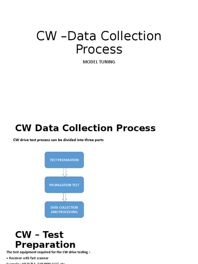 CW - Data Collection Process: Model Tuning | PDF | Radio Propagation ...