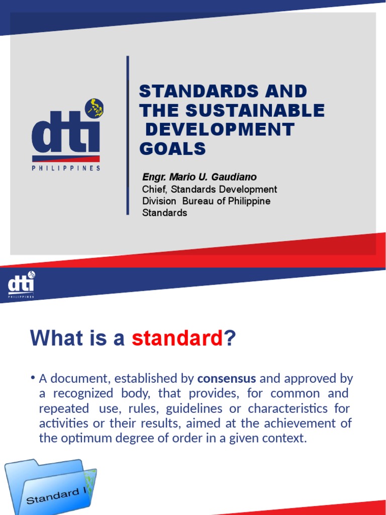 Standards and Sustainable Development Goals | PDF | Finance & Money ...