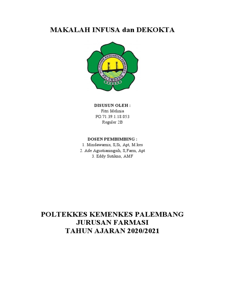 Makalah Infusa Dekokta | PDF