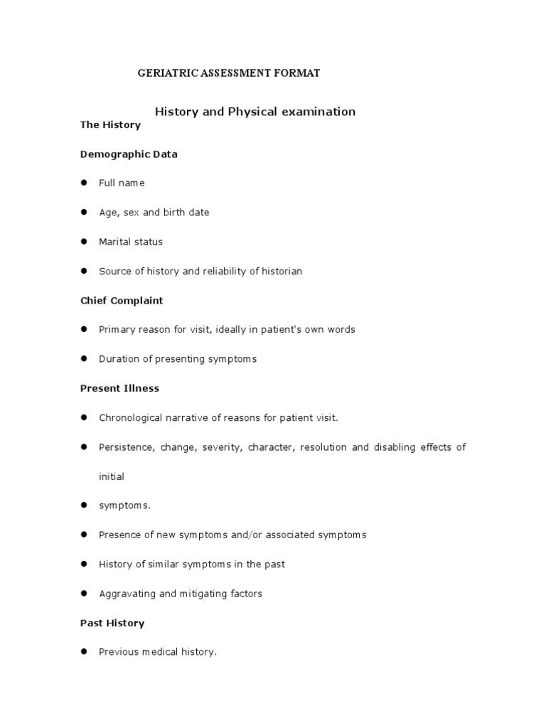 Geriatric Assessment Forma | Download Free PDF | Human Nose | Nutrition