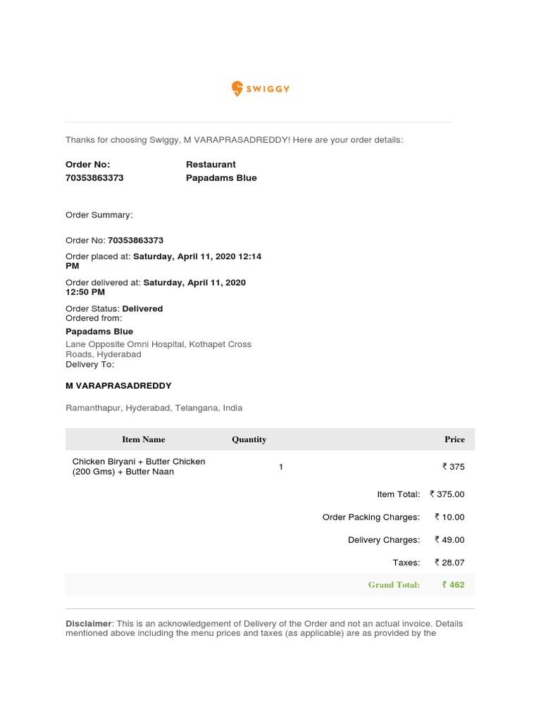 Swiggy PDF | PDF
