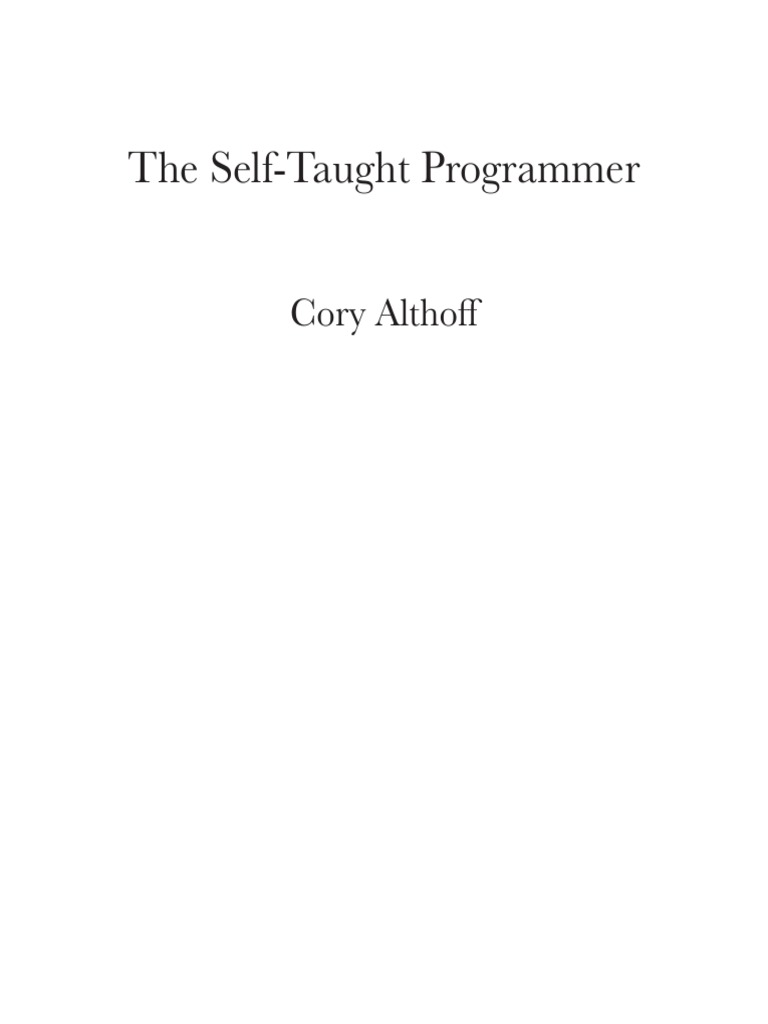 The Self-Taught Programmer | PDF | Operating System | Linux