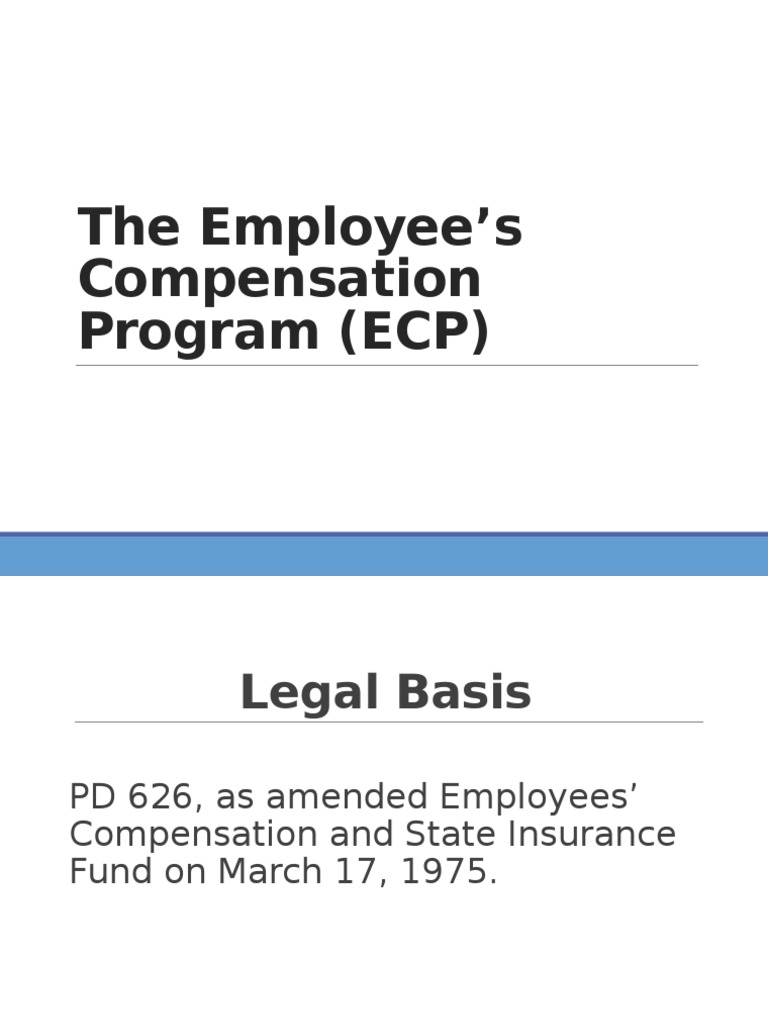 The Employee's Compensation Program (ECP) | PDF | Employment | Disability