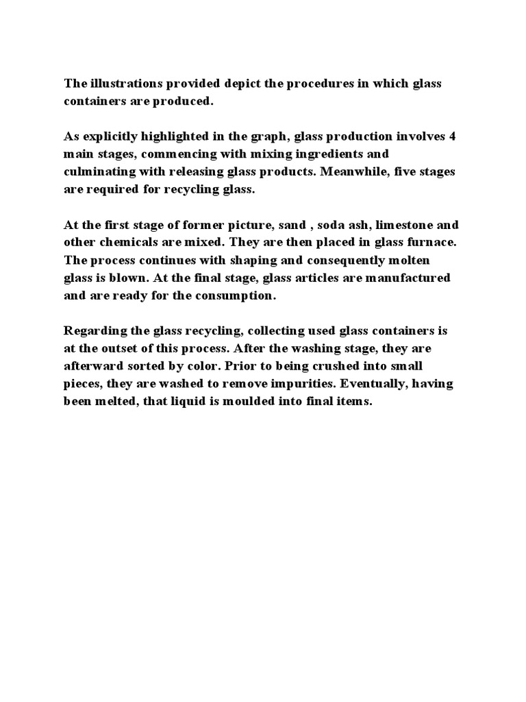 Glass Production and Recycling Process | PDF