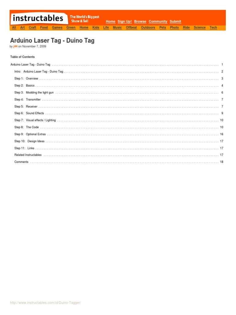 Arduino Laser Tag - Duino Tag | PDF | Amplifier | Electrical Network