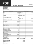 Salary Slip Format Without PF and ESI | PDF | Career & Growth