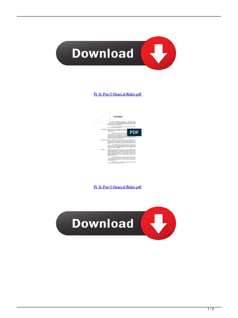 FR SR Part I General Rules PDF | PDF | Public Sphere | Social Institutions