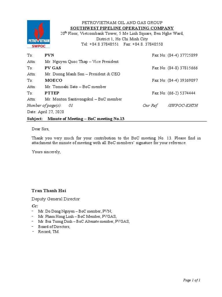 BoC - Approval Request For FEED Tender Plan | PDF