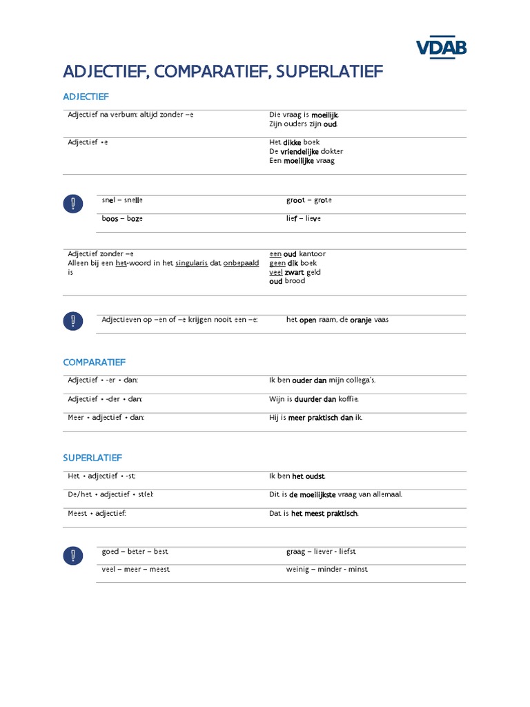 Adjectief, Dutch | PDF