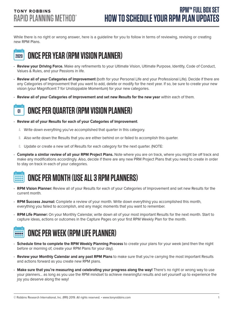 RPM Planner How To Schedule Your Updates | PDF | Business